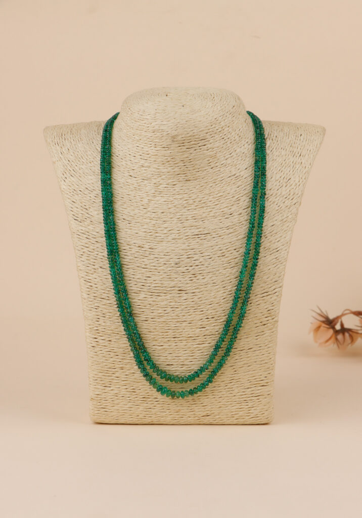 Emerald Mala – Laxmi Pearls